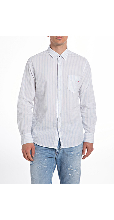 ストライプコットンドビーシャツ｜REPLAY リプレイ公式通販サイト