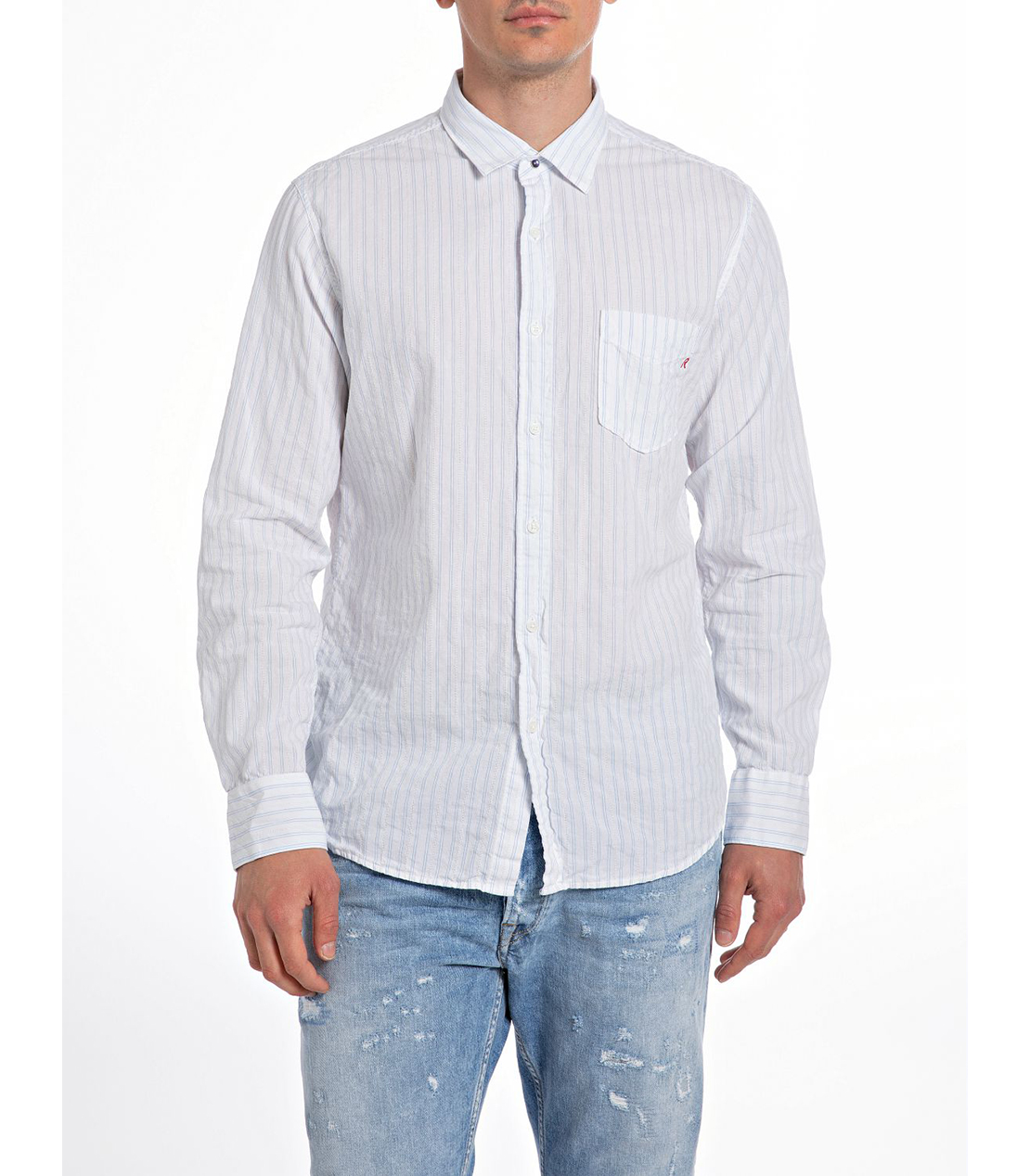 ストライプコットンドビーシャツ｜REPLAY リプレイ公式通販サイト