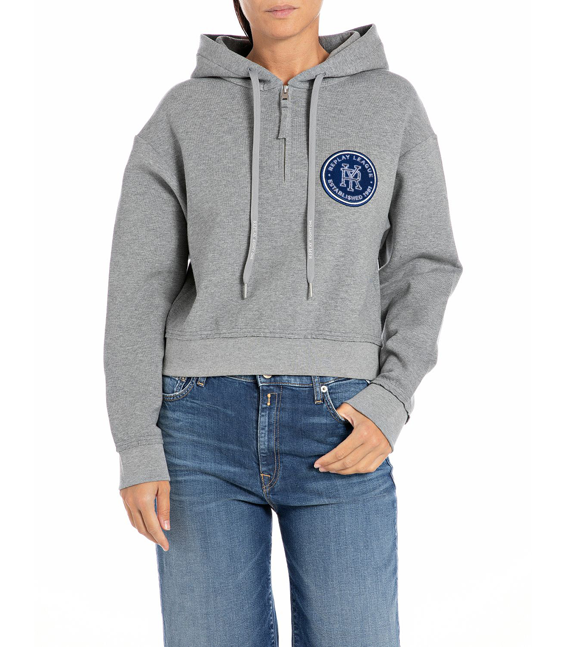 ハーフジッパークロップドパーカー｜REPLAY リプレイ公式通販サイト