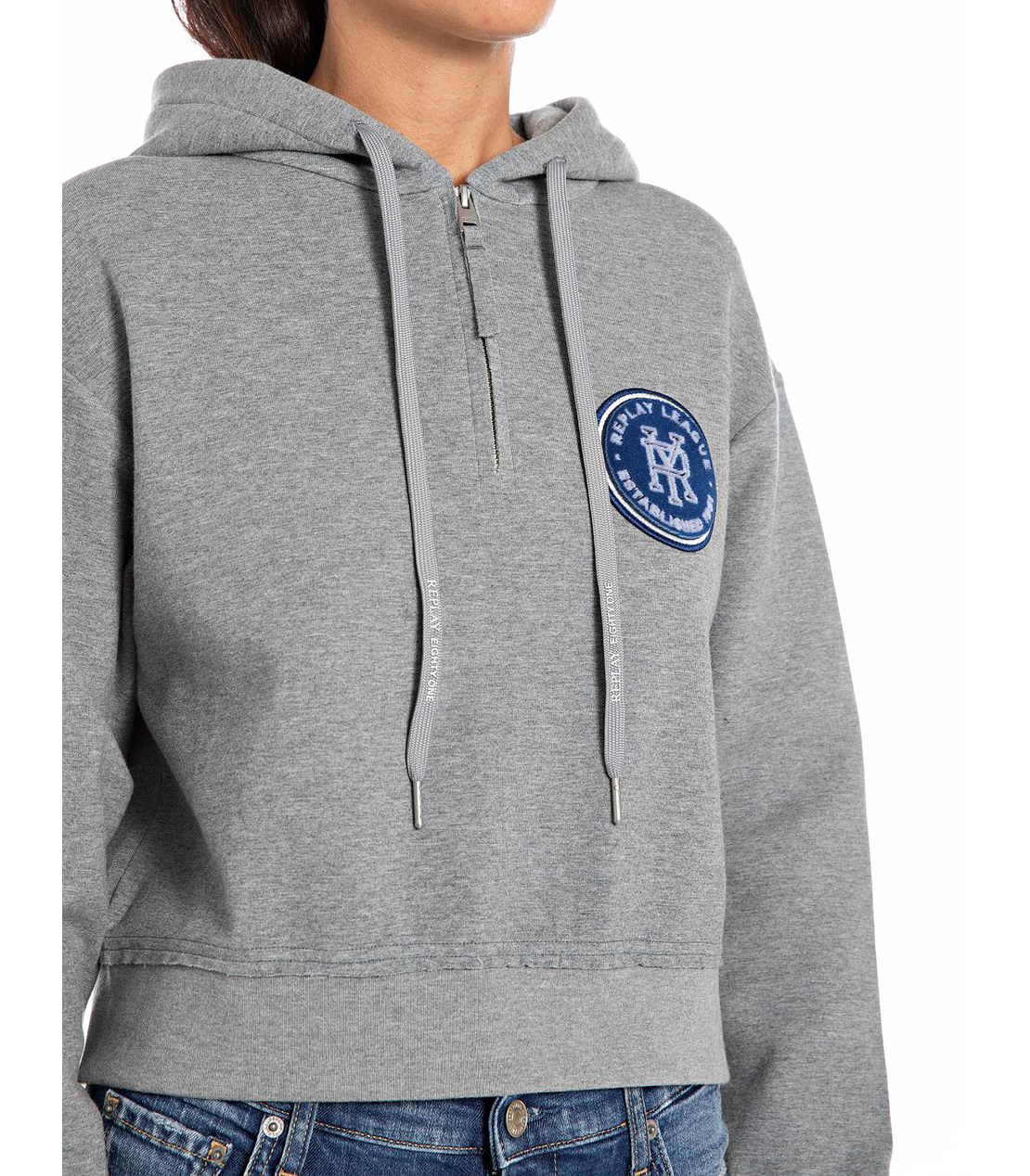 ハーフジッパークロップドパーカー｜REPLAY リプレイ公式通販サイト