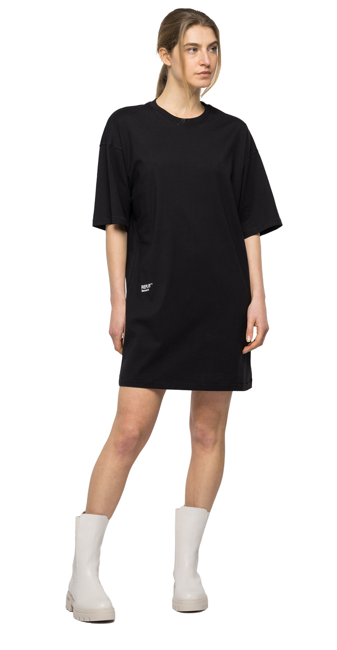 ピースダイオーガニックコットンジャージーオーバーサイズドレス｜REPLAY リプレイ公式通販サイト